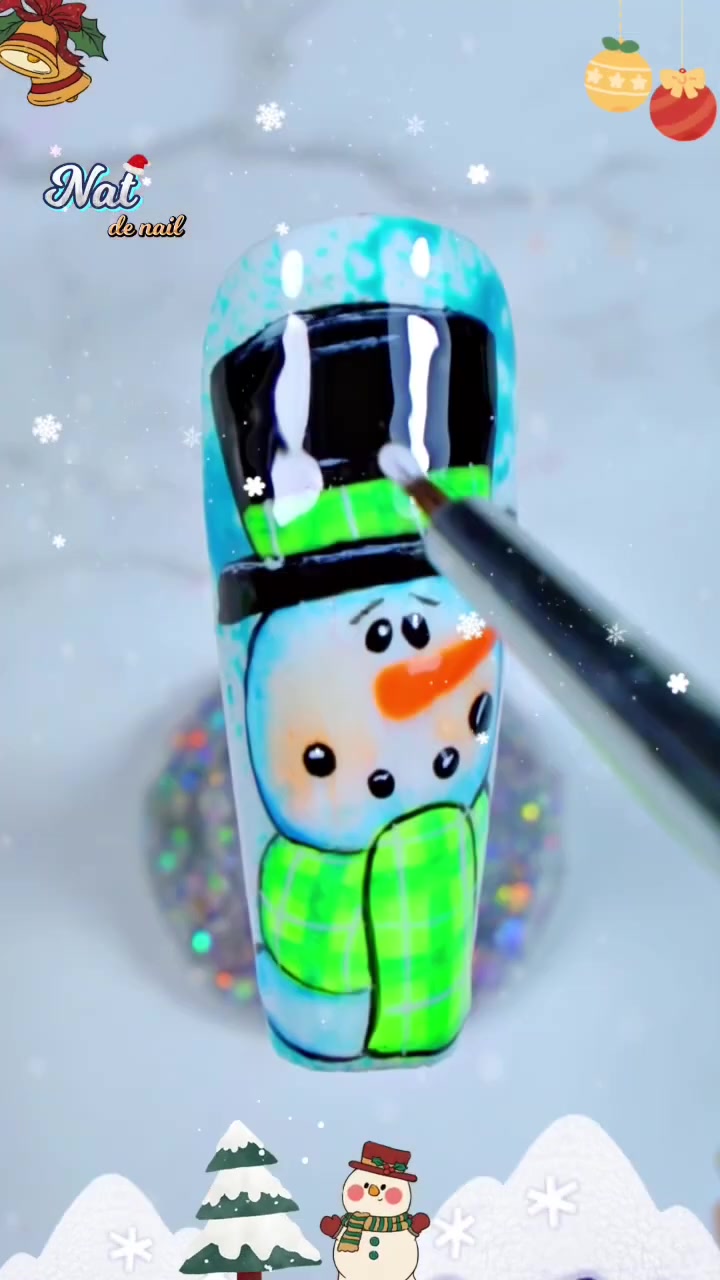 Nail Art Snowman☃️ Areej fatima /shorts.mp4 - COS.TV