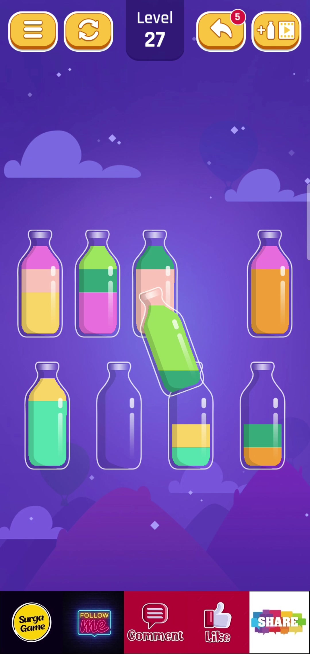 Perfect Pouring Water - Game Play Level 27 - COS.TV