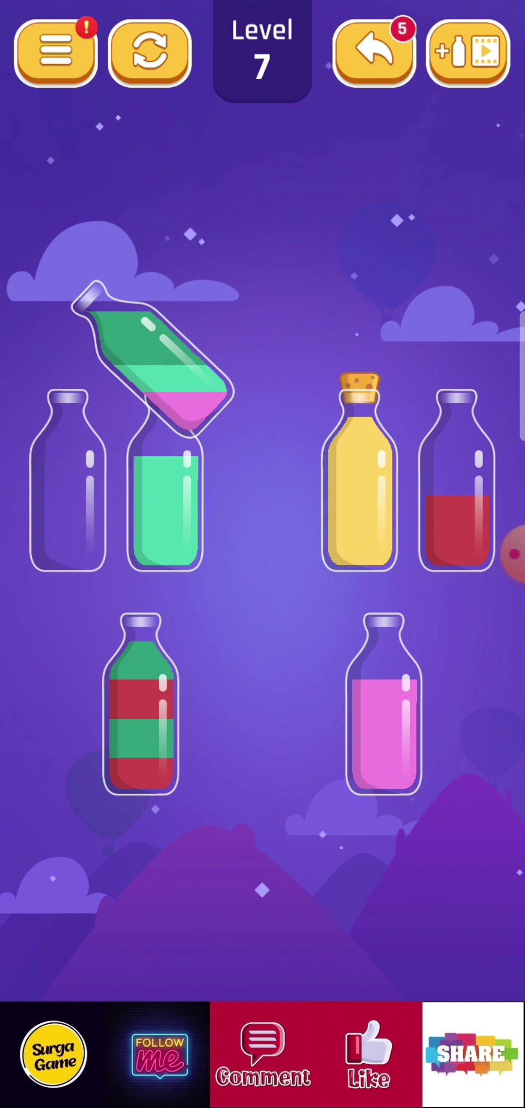 Perfect Pouring Water - Game Play Level 8 - COS.TV