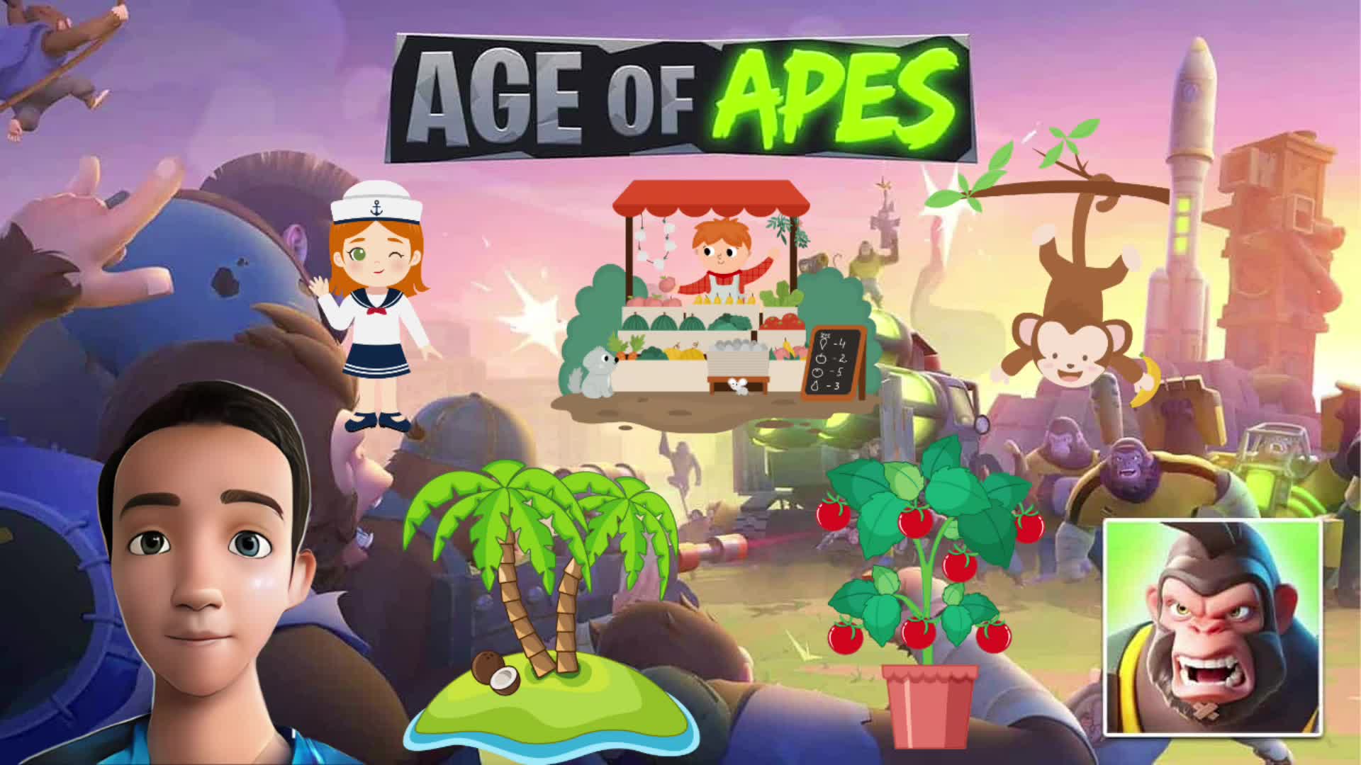 Age of Apes : Chúc bạn có nhiều người để ý. Tỏ tình nhiều ý. Tiền nhiều nặng ký. Công việc vừa ý ...