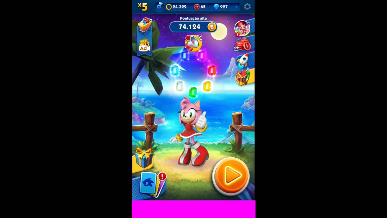 Sonic Dash jogando com a Amy - COS.TV