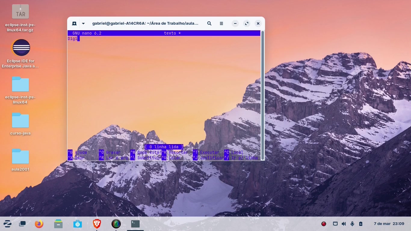 Criando diretórios e documentos no Linux. Creating directories and documents in Linux. - COS.TV