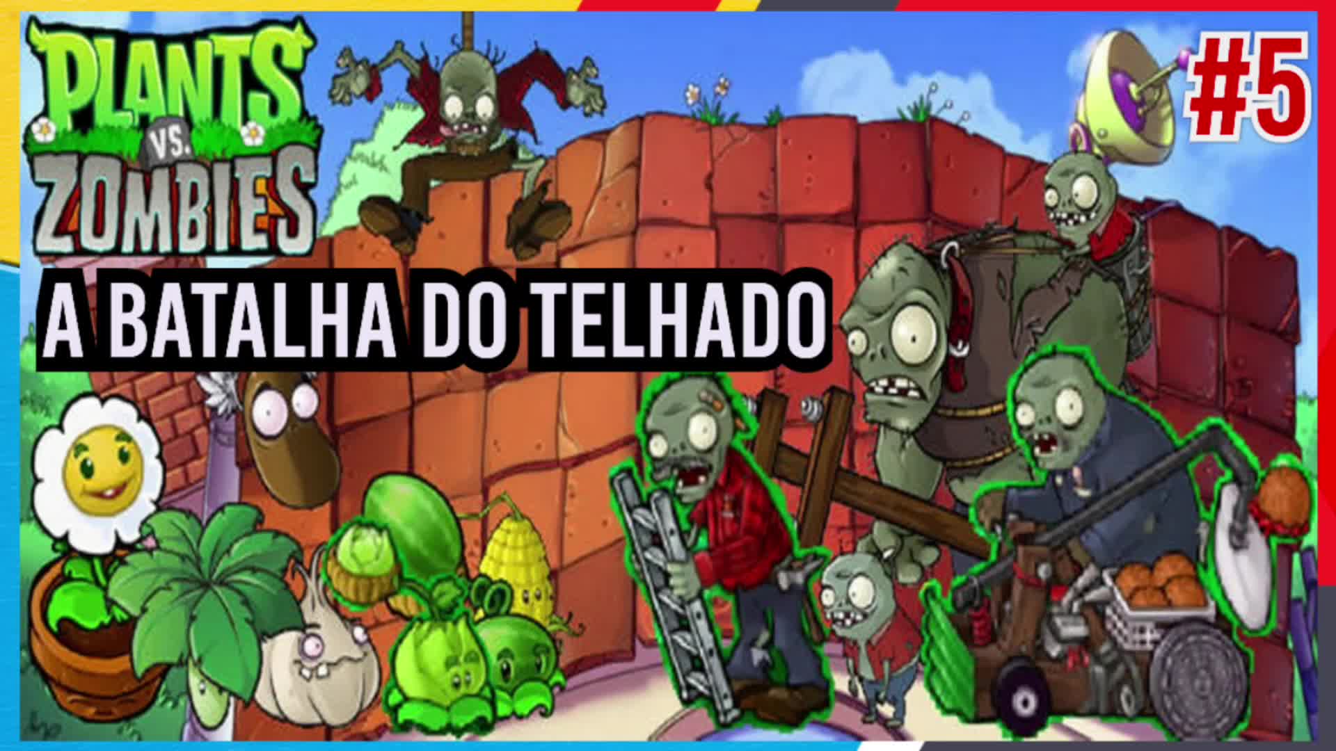 Plants vs zombies - Adventure 2 (Telhado - Level 5) - COS.TV