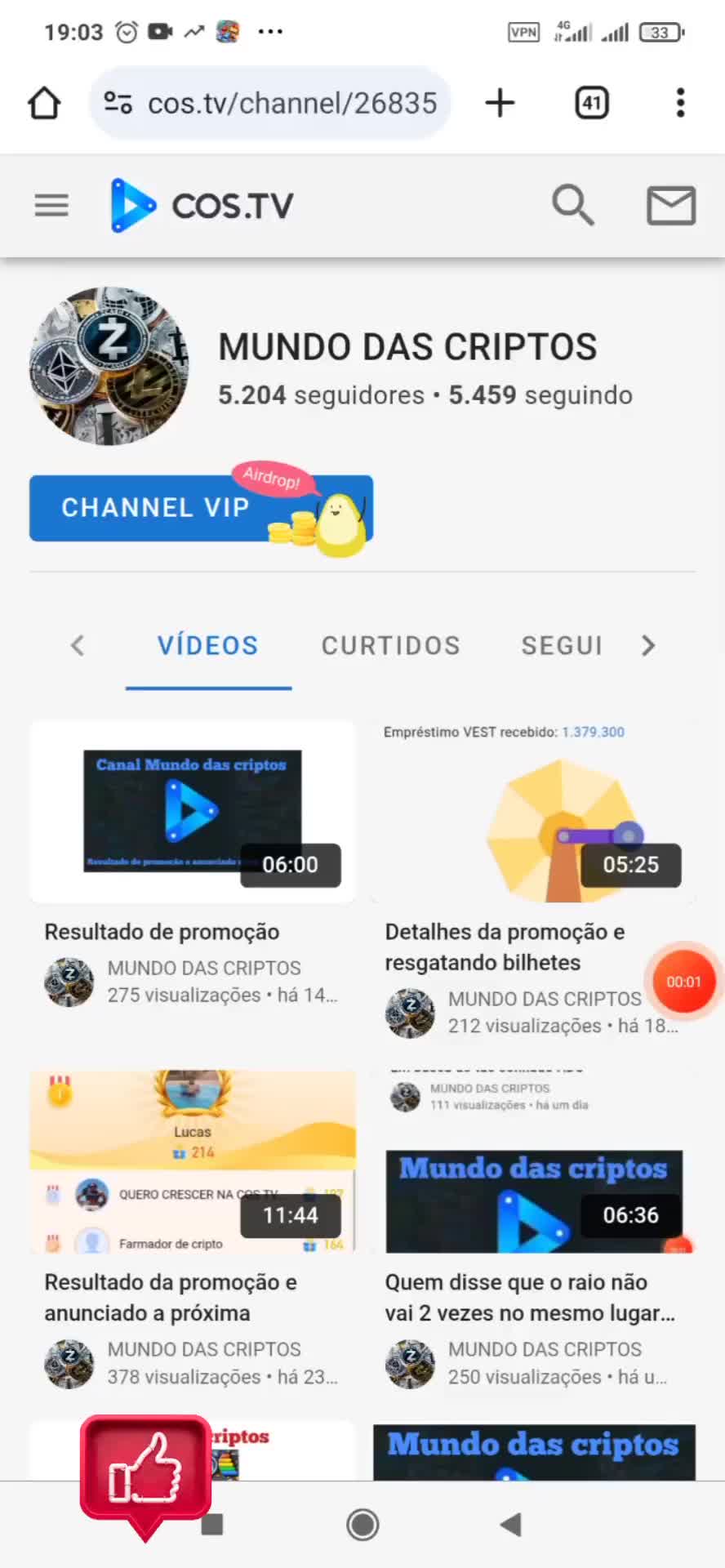 Nova dinâmica no canal - COS.TV