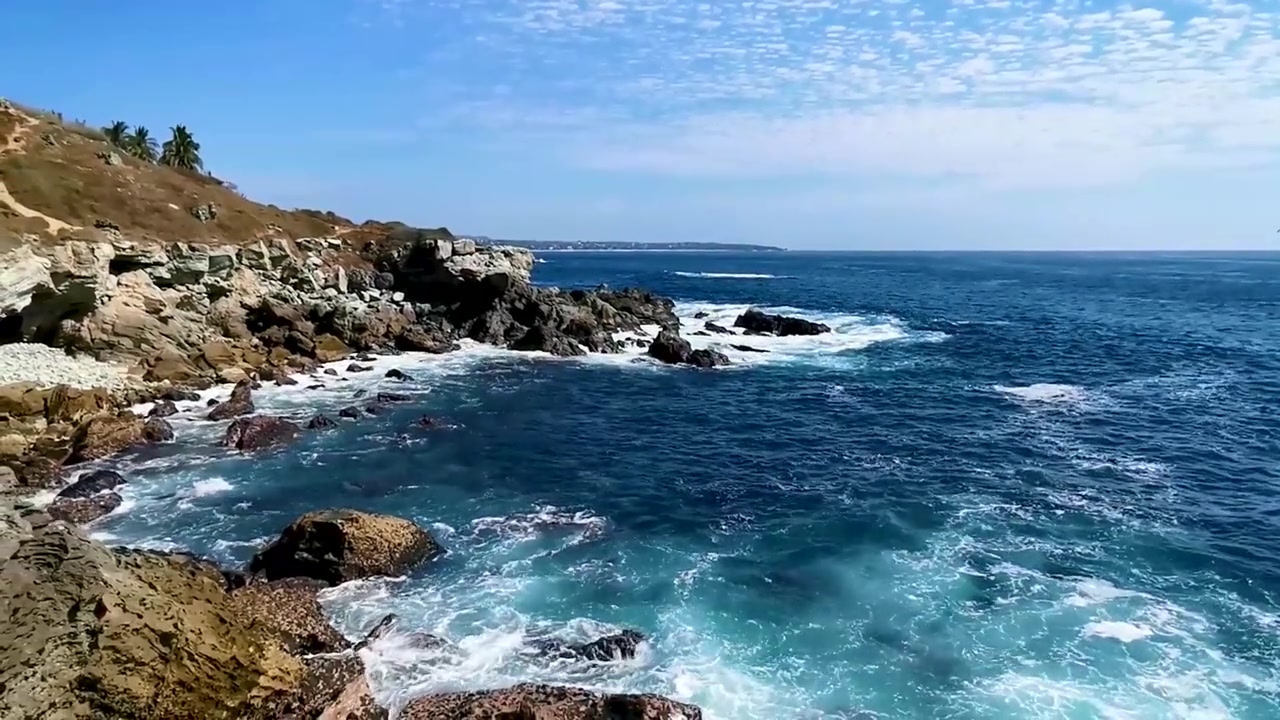 045 Vecteezy beautiful rocks cliffs view waves at beach coast panorama ...
